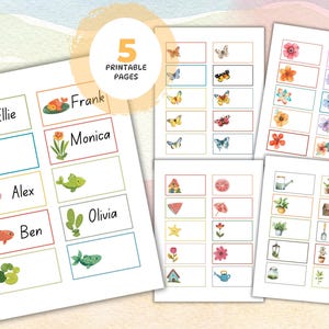 Peg Classroom Labels: Printable Student Name Tags (PDF) - Etsy