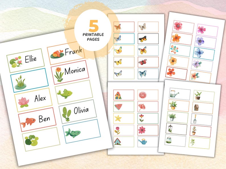 Peg Classroom Labels: Printable Student Name Tags (PDF) - Etsy