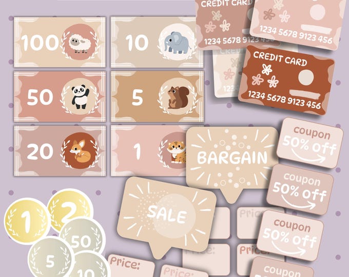 Printable Play Money for Kids, Pretend Play Currency for Toddlers and ...