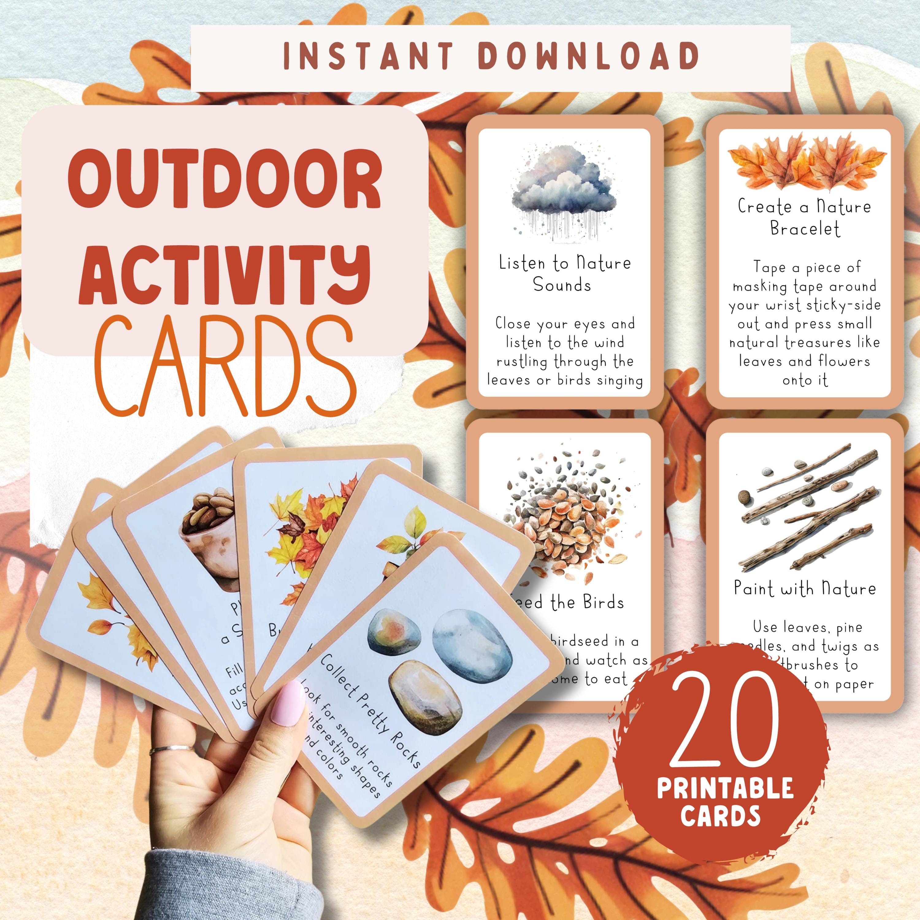 FALL Outdoor Activity Cards for Kids | Forest School Ideas | Nature ...