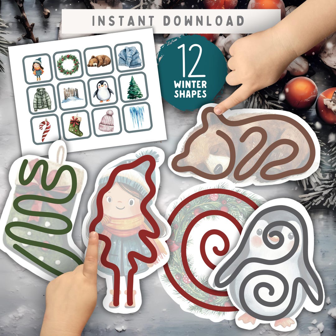 WINTER Finger Tracing Cards Christmas | Calm Down Corner | Calming ...