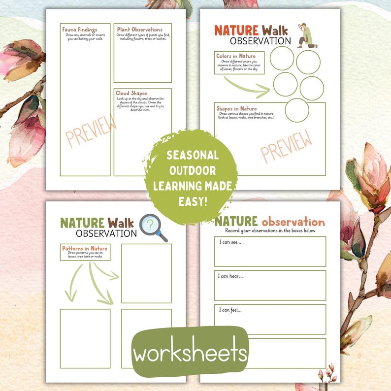 SPRING Nature Walk Checklist Scavenger Hunt for Kids Forest School ...