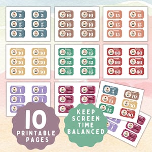 Screen Time Tickets Printable Reward Coupons for Kids Kids Screen Time ...
