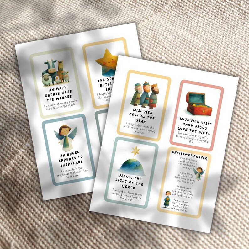 Nativity Sequencing Cards: Christmas Story for Kids Advent Storytelling ...