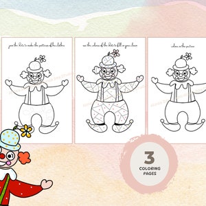 Clown Paper Doll PRINTABLE Preschool Homeschool Paper Craft Toddler ...