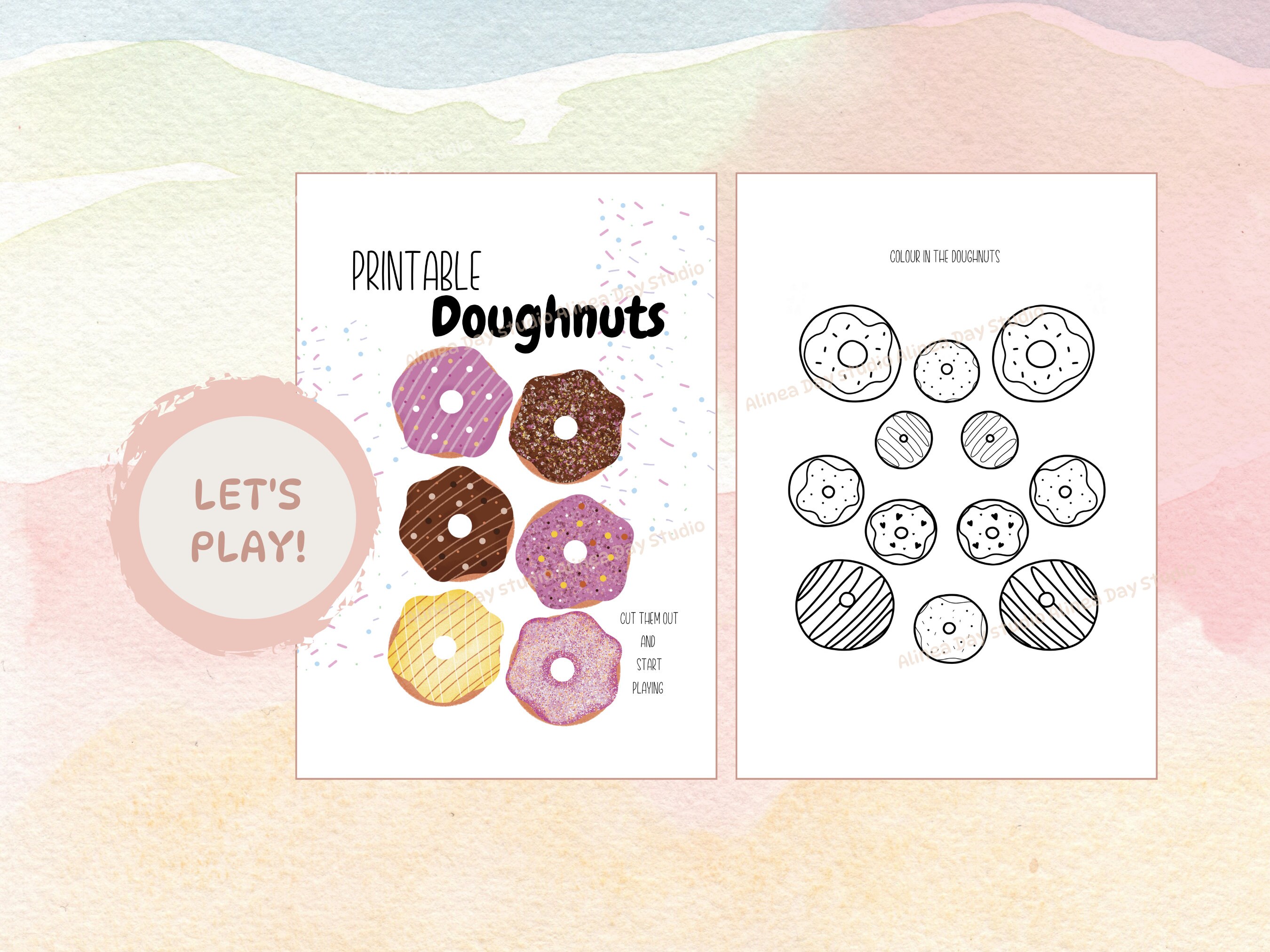 Doughnut Shop Pretend Play Printables, Donut Day Activity, Dramatic ...