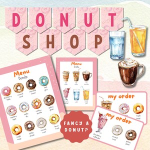 Donut Shop Pretend Play Activity | Printable Donut Day | Imaginative ...