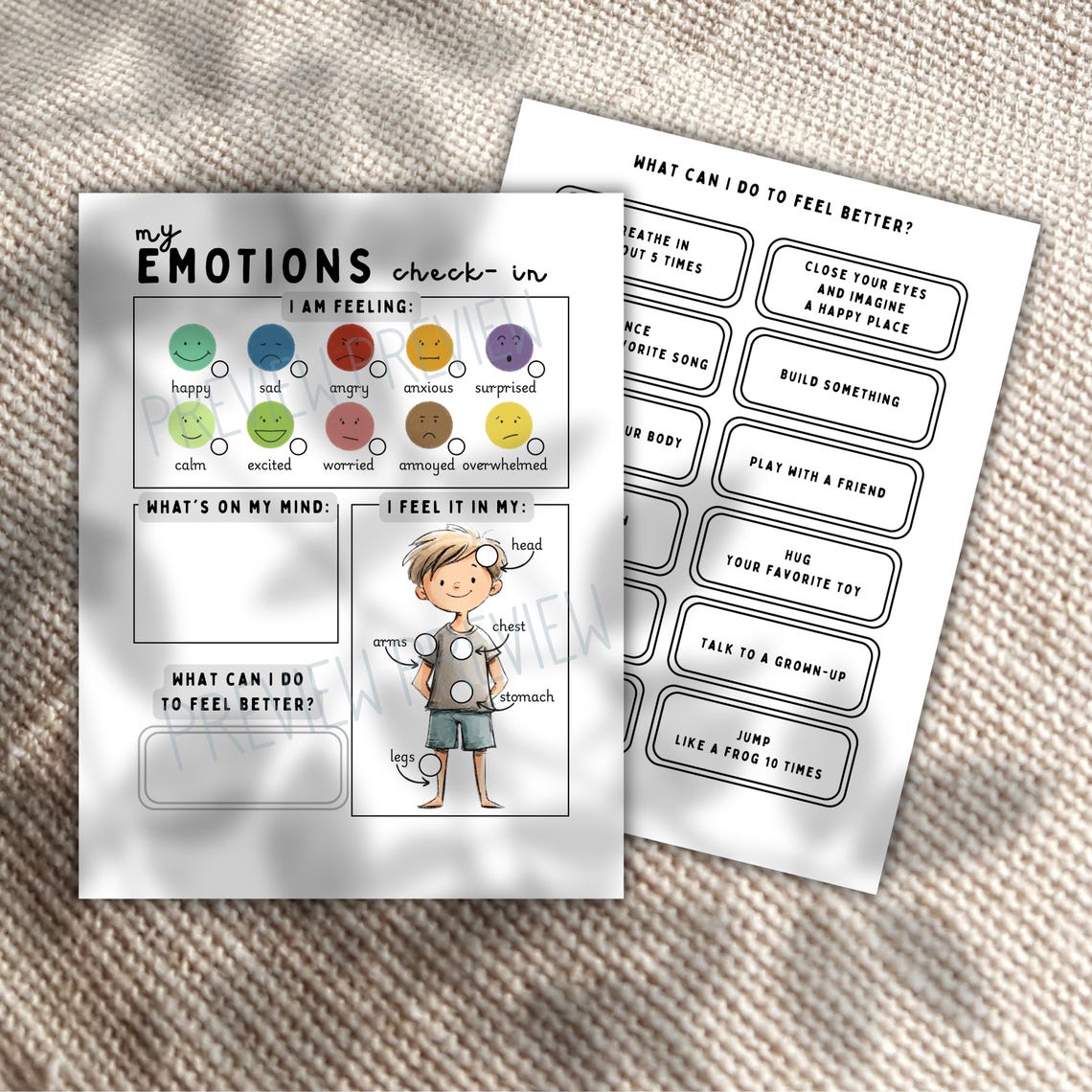 My Emotions Map Poster: Feelings Chart for Kids | Calm Down Corner SEL ...