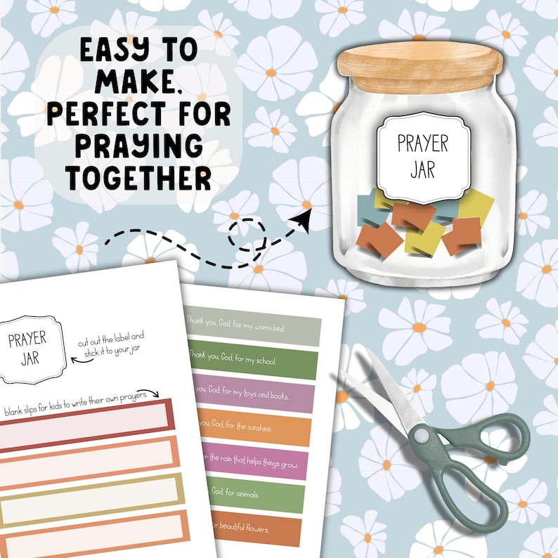 Prayer Jar Kit for Kids: Christian Activity Craft DIY Sunday School ...