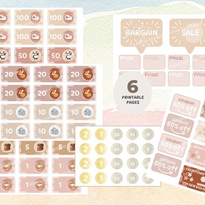 Printable Play Money Cute Animals Design for Pretend Play, Dramatic ...