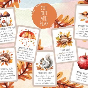 Fall Movement Cards: Autumn Kids PE Activity (PDF) - Etsy