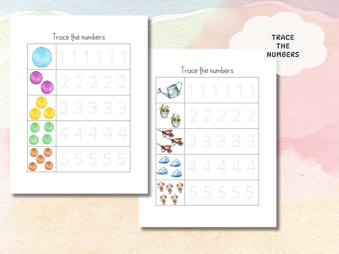 1-10 Maths Worksheets, Early Counting Preschool Count to 10, Printables ...