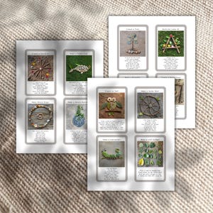 Nature Craft Cards for Kids: Outdoor Art, Reggio Montessori Inspired ...