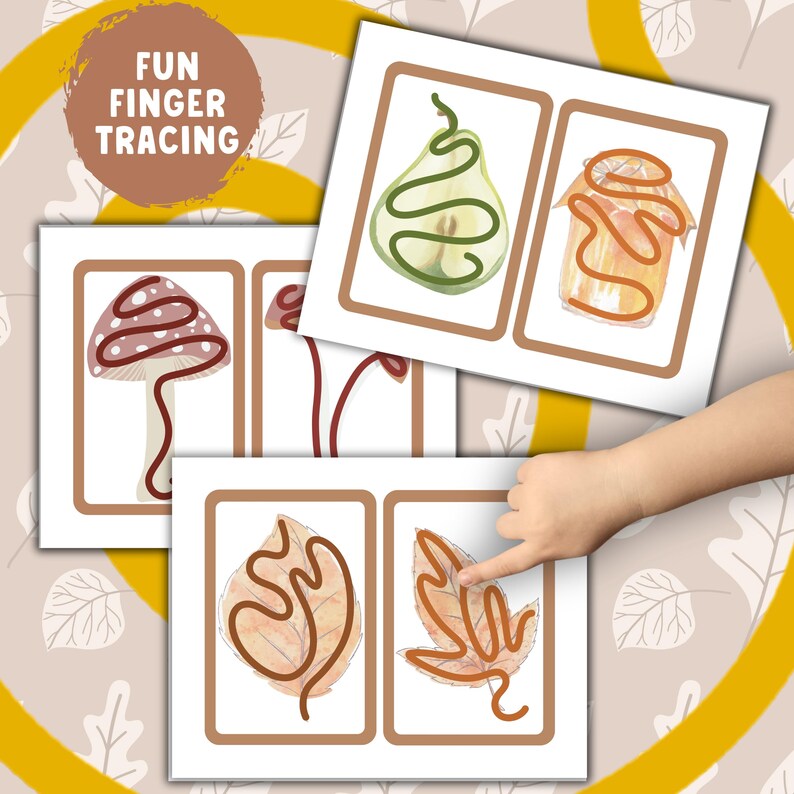 Fall Finger Tracing Cards Printable | Fine Motor Activity | Calm Down ...