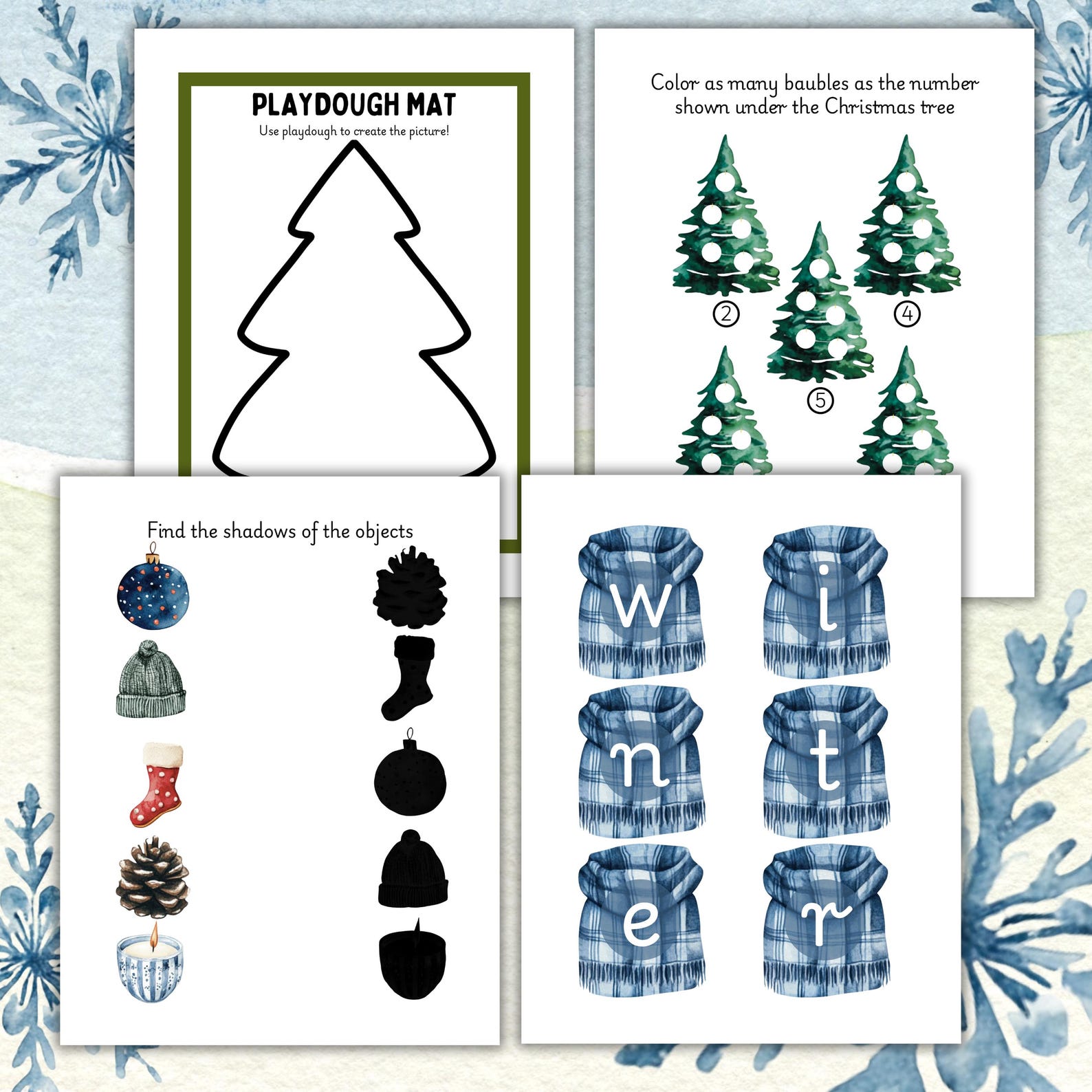Winter Unit Study Workbook | Montessori Inspired Preschool Printable ...