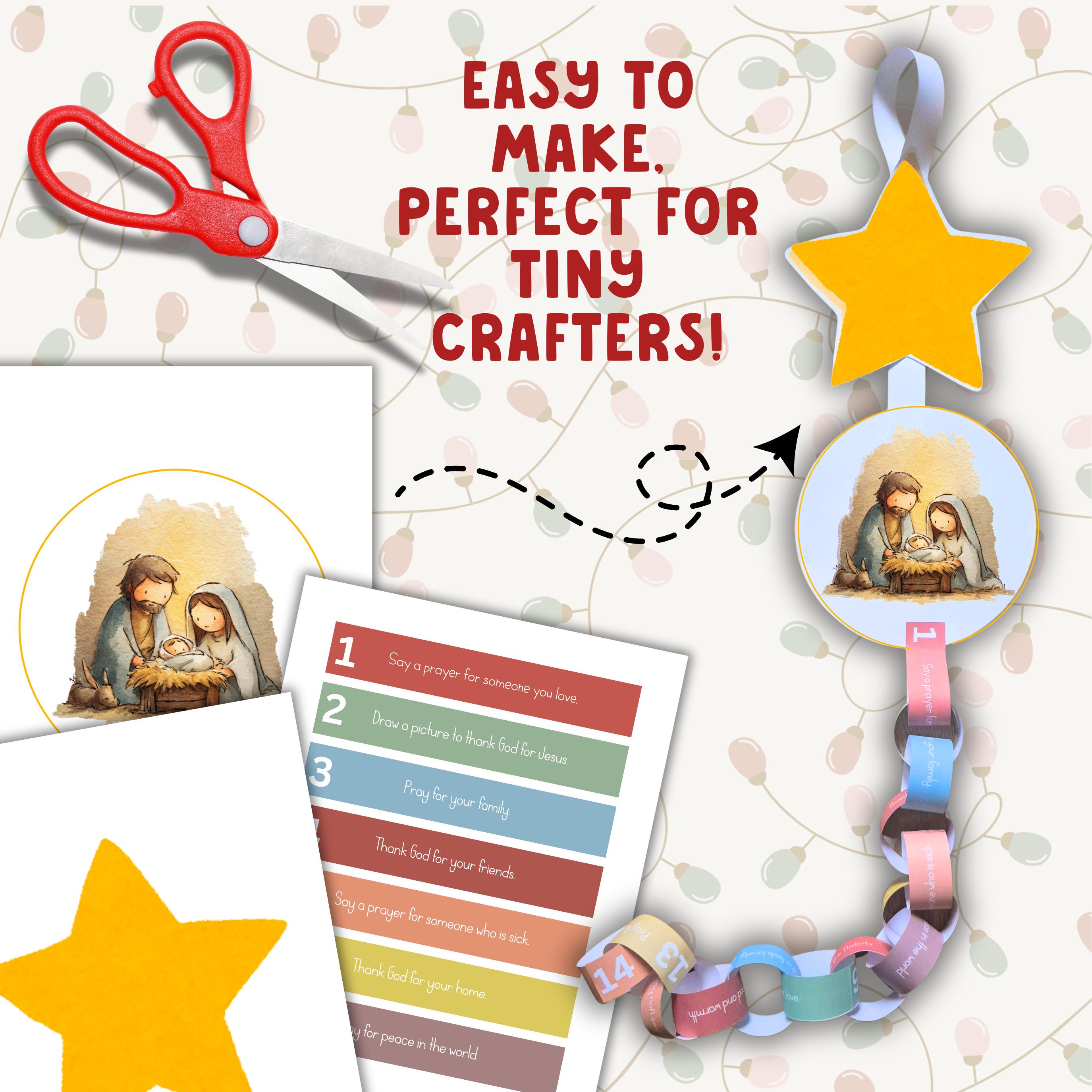 Advent Paper Chain Craft for Kids: Christian Prayer Activity DIY ...
