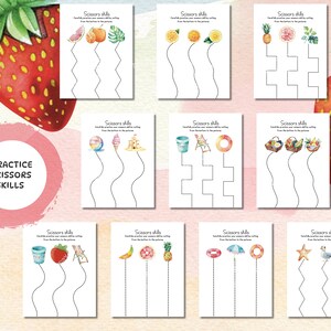 Summer Cutting Practice, Scissor Skills, Fine Motor Skills, Toddler ...