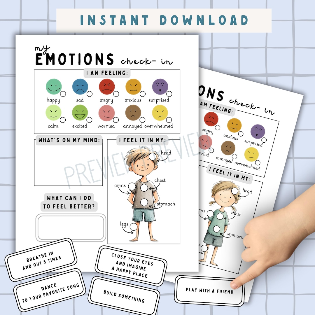 My Emotions Map Poster: Feelings Chart for Kids | Calm Down Corner SEL ...
