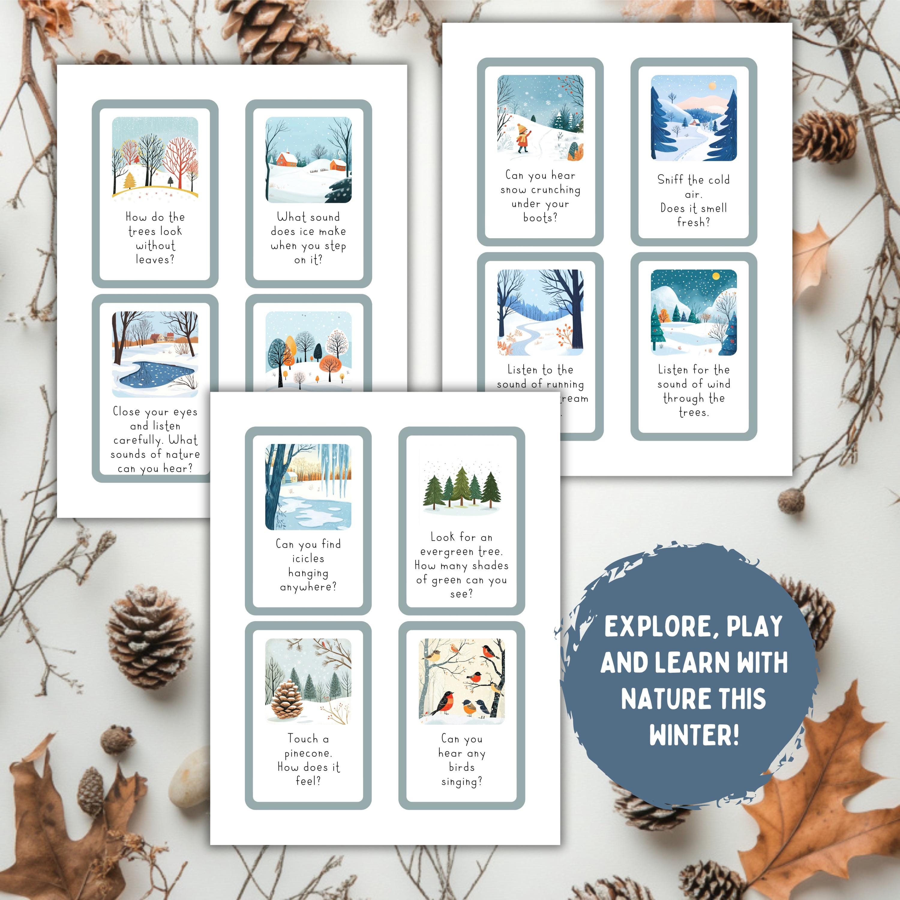 Winter Outdoor Exploration Cards for Kids | Forest School Ideas ...