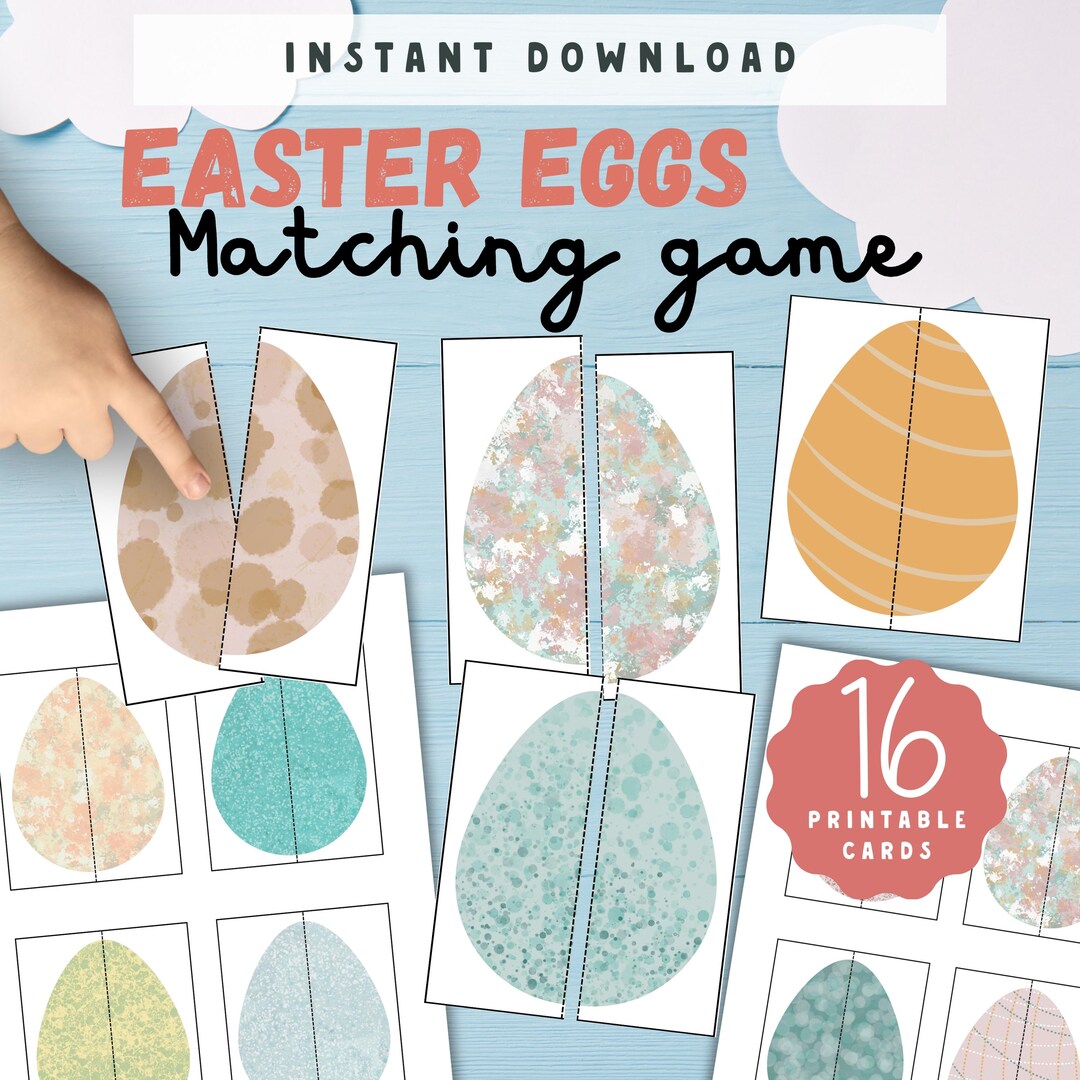 Easter Egg Matching Game Printable | Visual Discrimination Activity ...