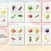 Fruits and Vegetables Cards Montessori Flashcards, Educational ...