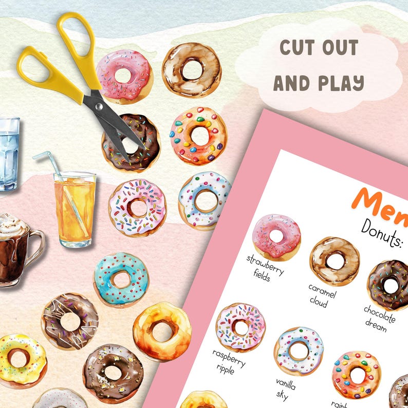 Donut Shop Pretend Play Activity | Printable Donut Day | Imaginative ...