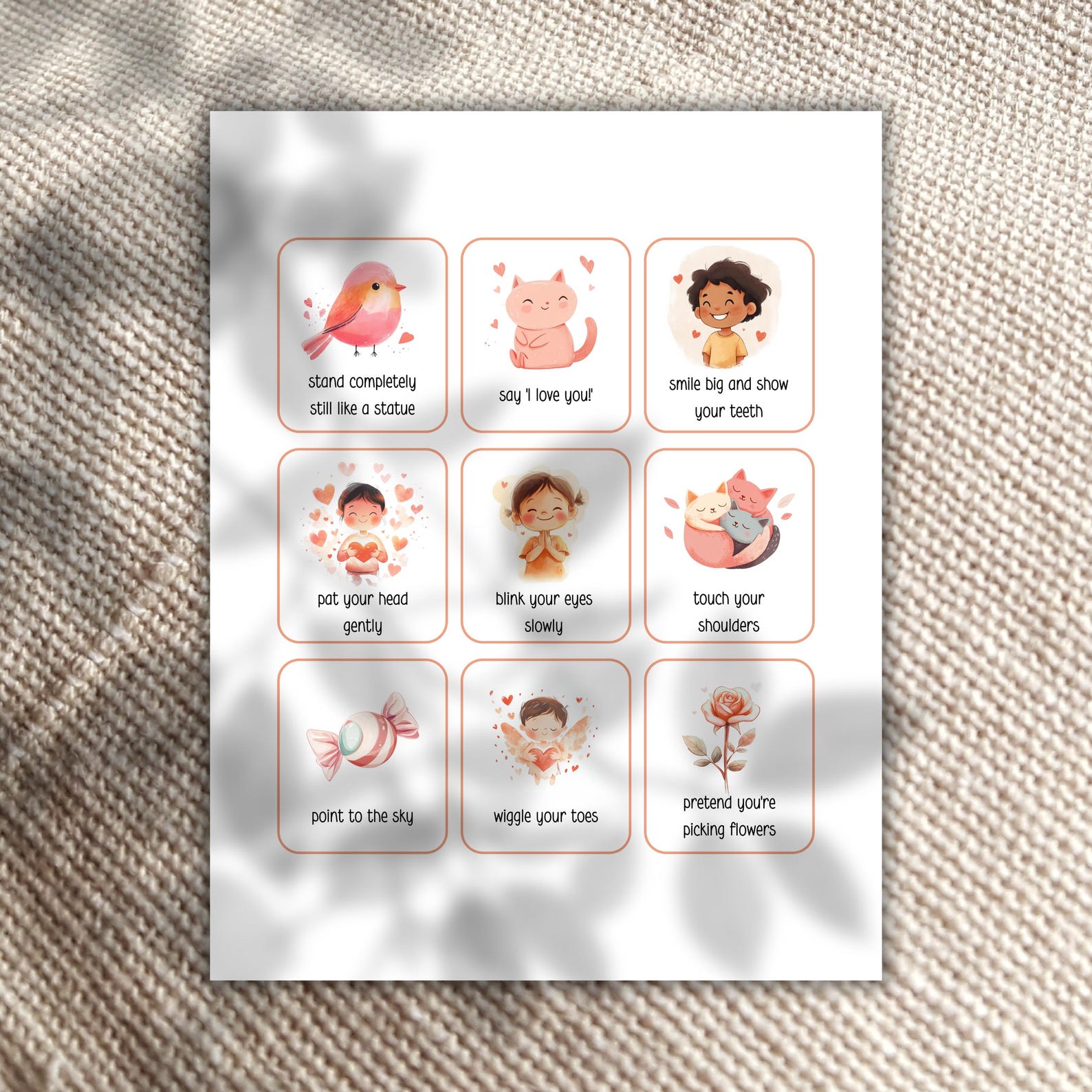 Cupid Says Valentine's Day Game | Printable Simon Says Cards | Fun ...