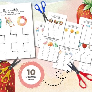 Summer Cutting Practice, Scissor Skills, Fine Motor Skills, Toddler ...