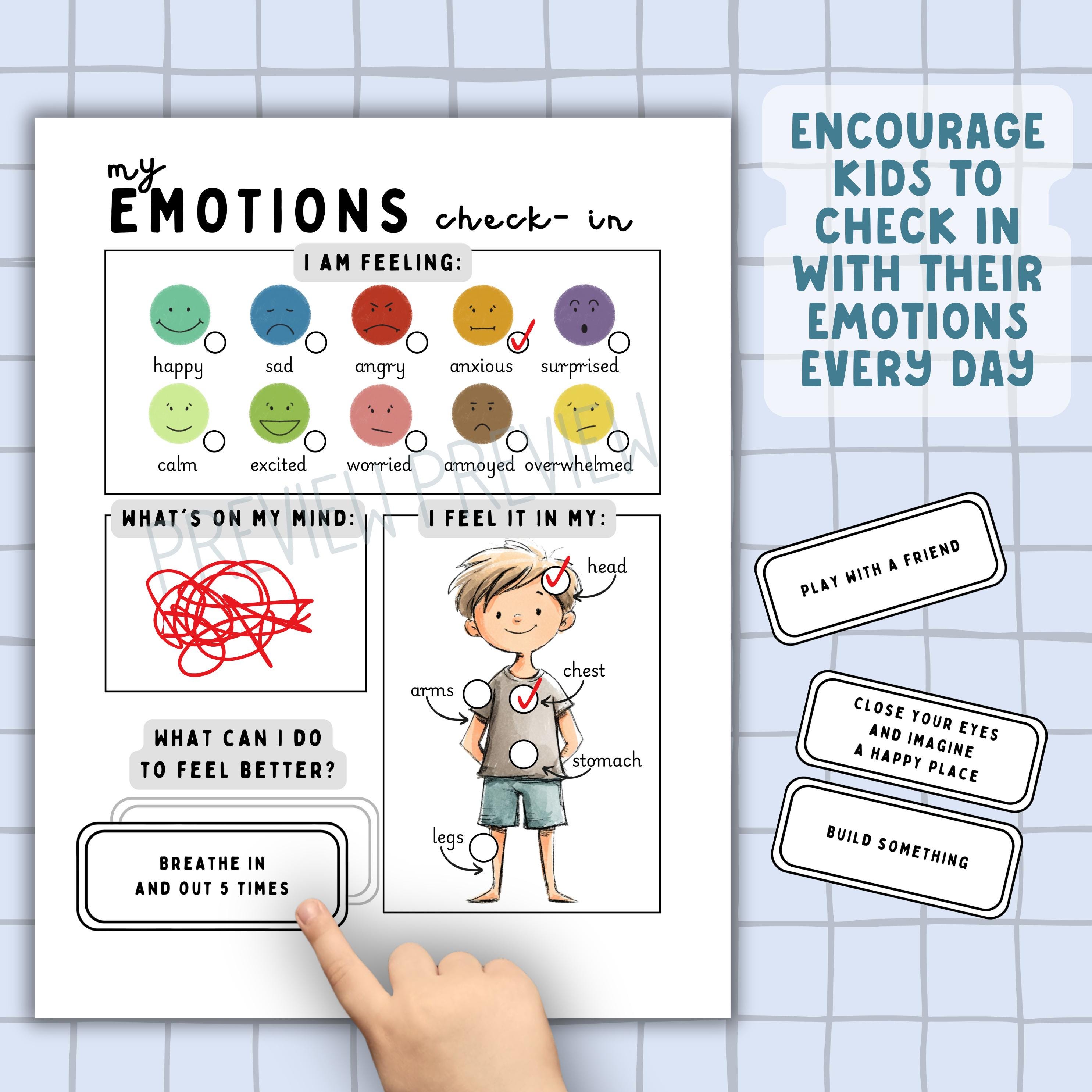 My Emotions Map Poster: Feelings Chart for Kids | Calm Down Corner SEL ...