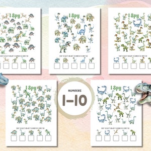 I Spy Dinosaurs Game - Look and Find Counting Game Fun Educational ...