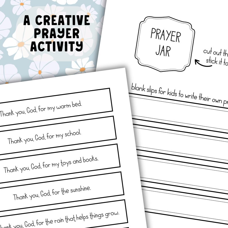 Prayer Jar Kit for Kids: Christian Activity Craft DIY Sunday School ...