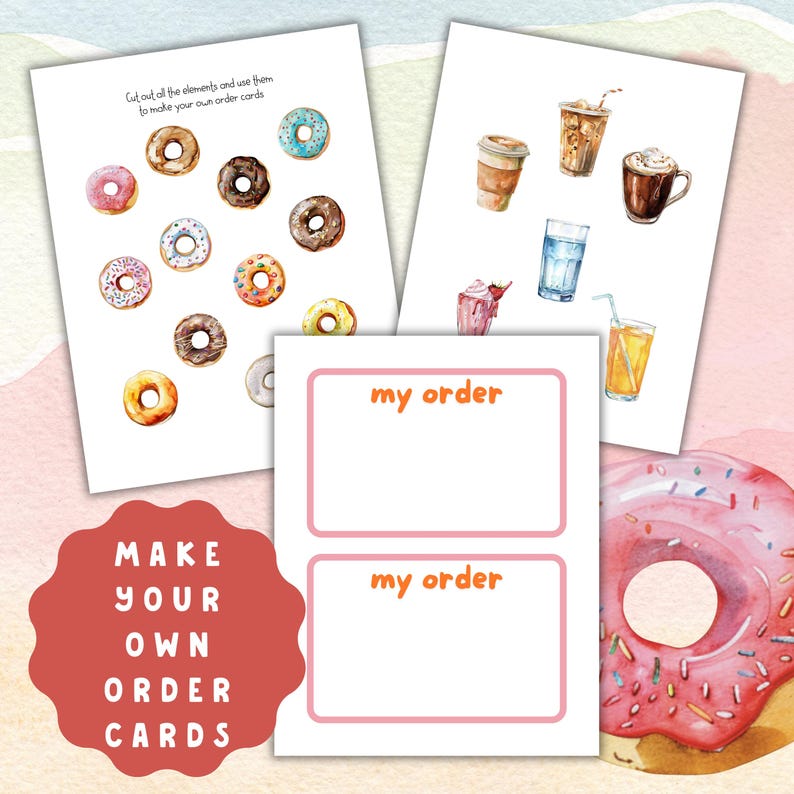 Donut Shop Pretend Play Activity | Printable Donut Day | Imaginative ...
