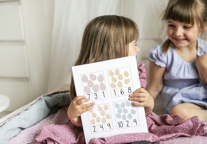 Easter Egg Count and Clip Cards: Montessori Math Game 1-10 (PDF) - Etsy