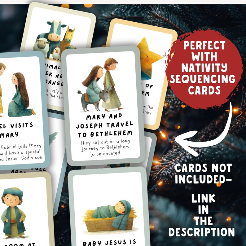 Nativity Story Stones: Christmas Storytelling Picture Tokens (printable ...