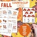 FALL Count and Clip Cards Number 1-10, Autumn Printable Activity Number ...