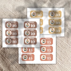 Screen Time Tickets: Printable Reward Coupons for Kids (PDF) - Etsy