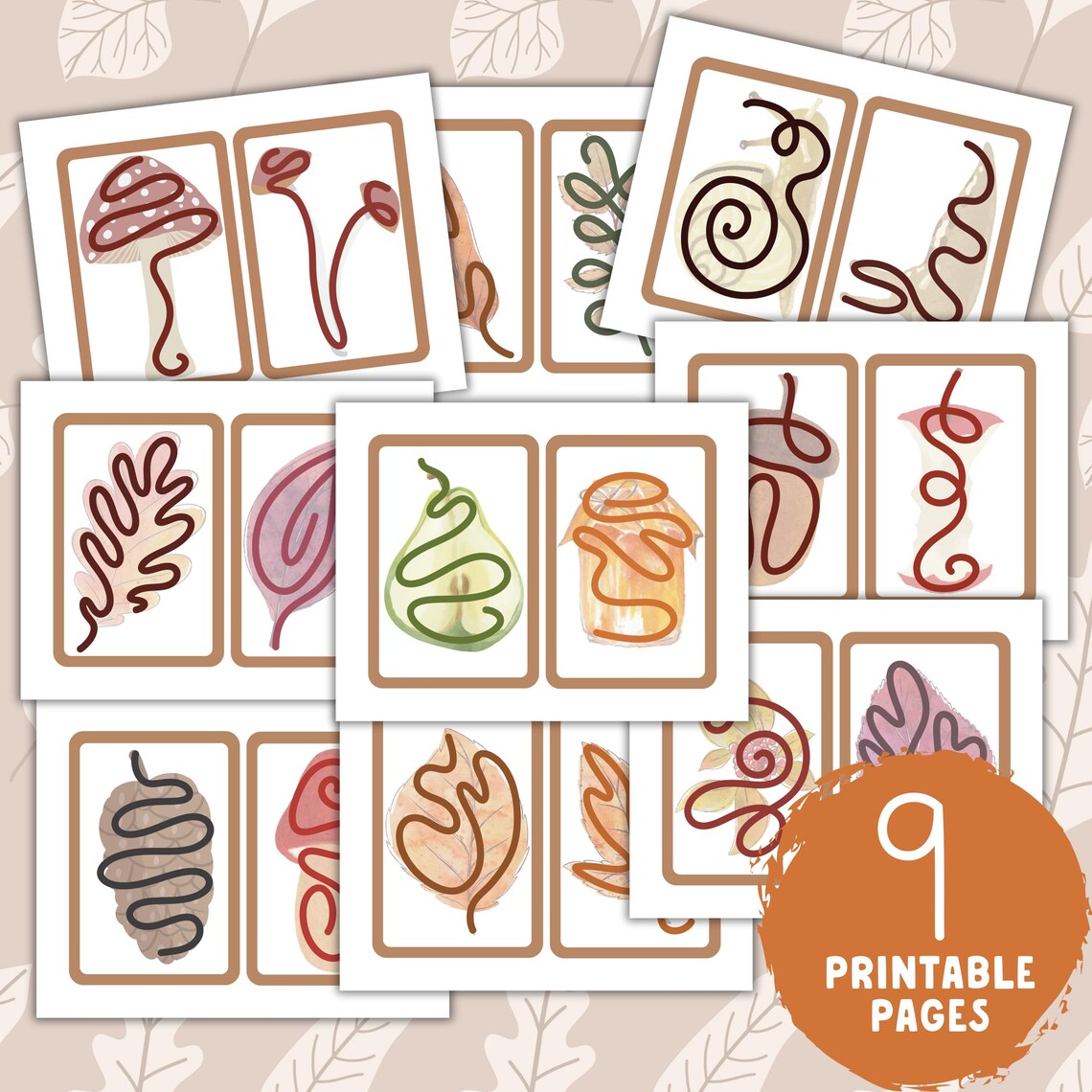 Fall Finger Tracing Cards: Mindfulness Activity for Kids (printable) - Etsy