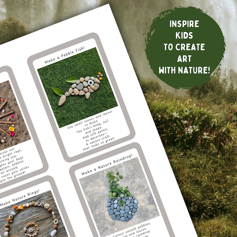 Outdoor Nature Craft Cards for Kids | Loose Parts Play Printable ...