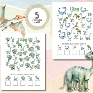 I Spy Dinosaurs Game - Look and Find Counting Game Fun Educational ...