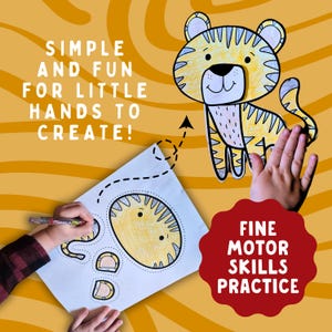 Build a Tiger Craft Printable Activity Simple DIY Kids Craft Fun Fine ...