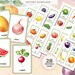 Fruits and Vegetables Cards Montessori Flashcards, Educational ...