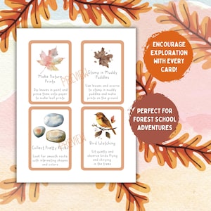FALL Outdoor Activity Cards for Kids | Forest School Ideas | Nature ...