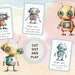 ROBOT SAYS Movement Cards, Simon Says Kids Exercises Flash Cards for ...