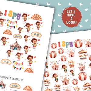 I SPY Circus | Counting Numbers 1-20 Worksheets | Printable Math ...