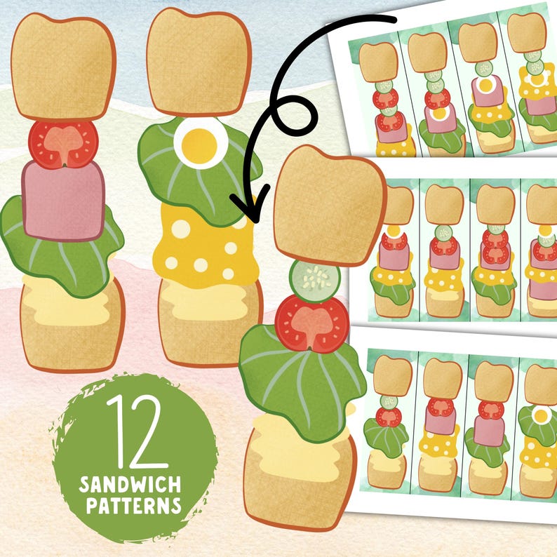 Build a Sandwich Printable: Pretend Play Fine Motor Skills Activity ...
