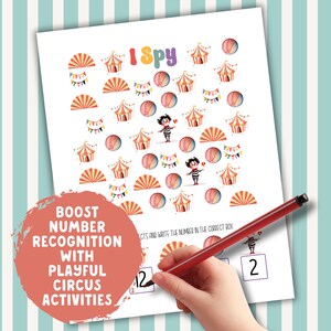 I SPY Circus | Counting Numbers 1-20 Worksheets | Printable Math ...