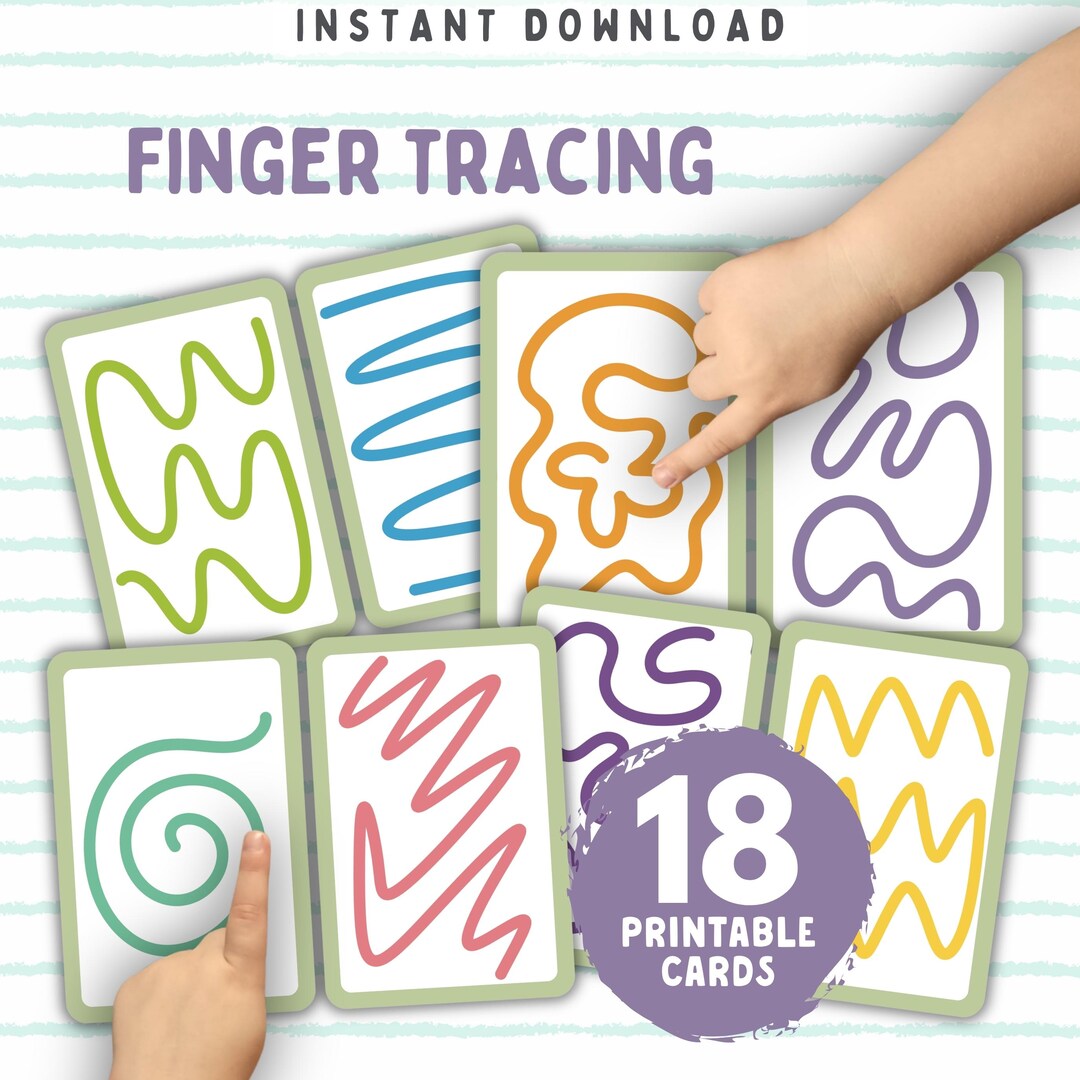 Finger Tracing Cards: Calming Mindfulness Activity (PDF) - Etsy