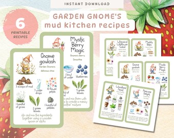 Printable Mud Kitchen Recipe Cards, Educational Learning Resource ...