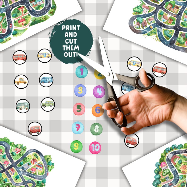 Trace the Road Preschool Worksheets | Car Tracing Printables | Pre ...