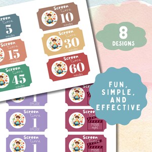 Screen Time Tickets Printable Reward Coupons for Kids Kids Screen Time ...
